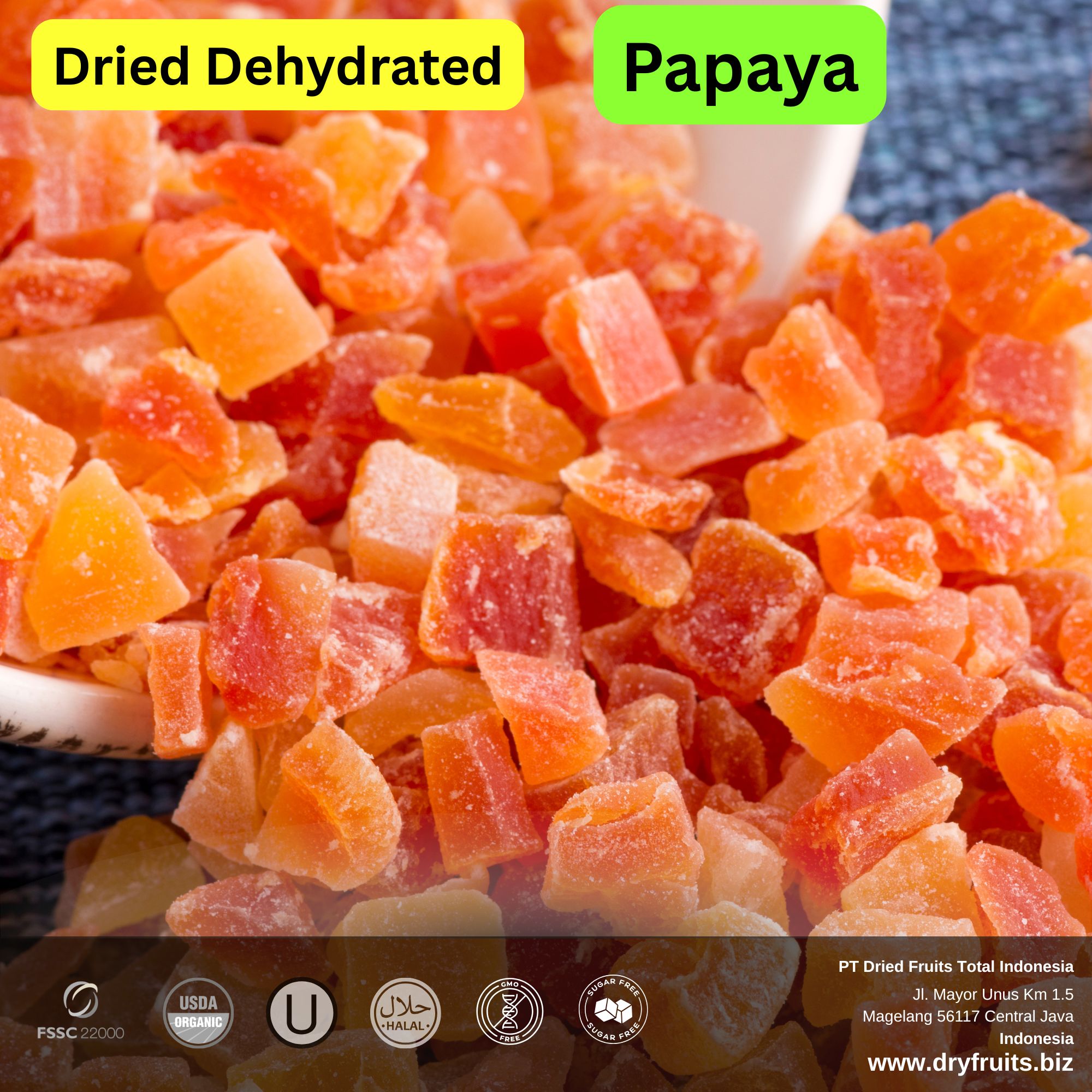 Dried Mango Chunks & Rings: Bulk Wholesale Factory Direct | DFT Indonesia